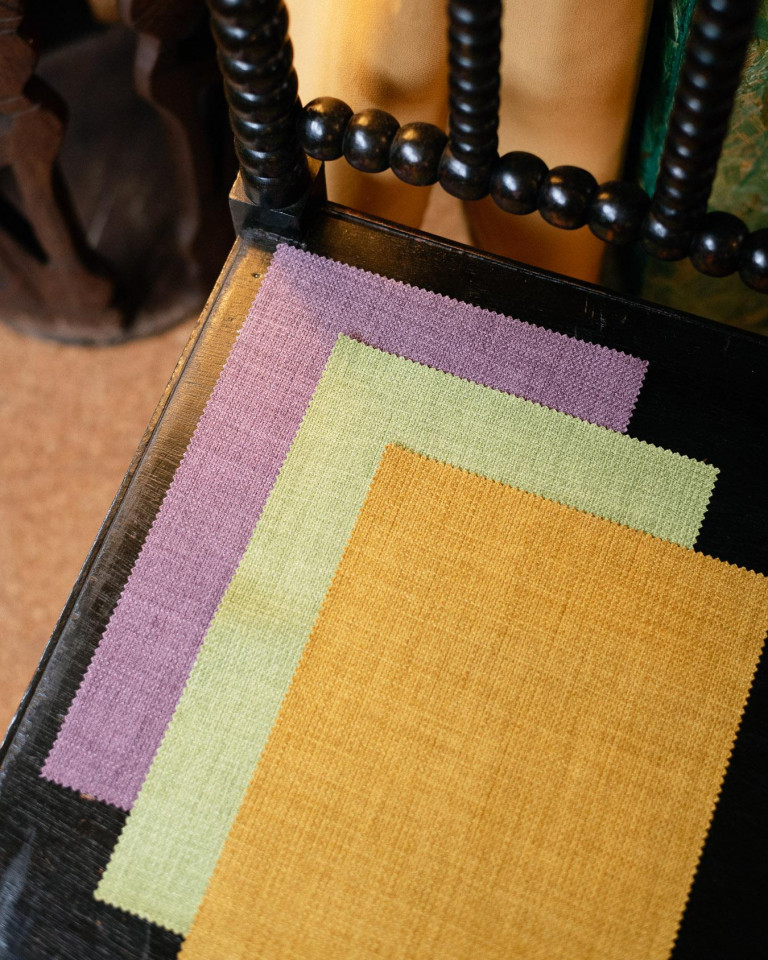 Agua Fabrics | Linetta. Solid, Plain, Weave + Plum